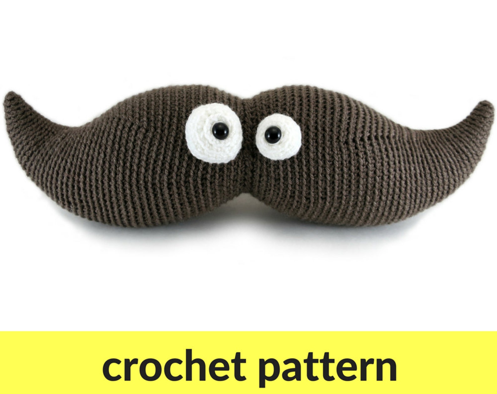Mustache Crochet Pattern Movember Moustache Pillow Pattern - Etsy