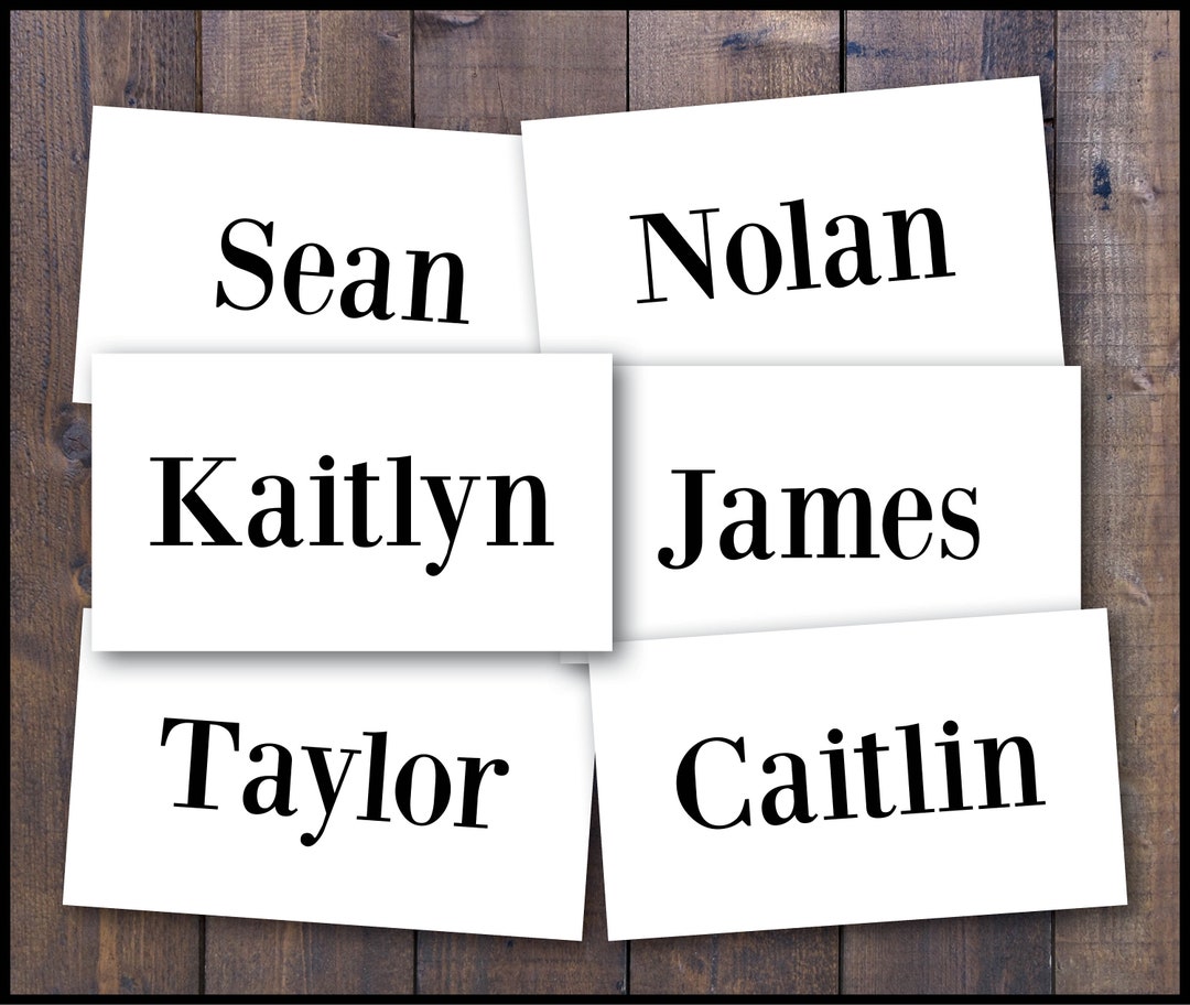 PRINTED Placecards Place Cards Custom Table Names Guest Names Naming ...