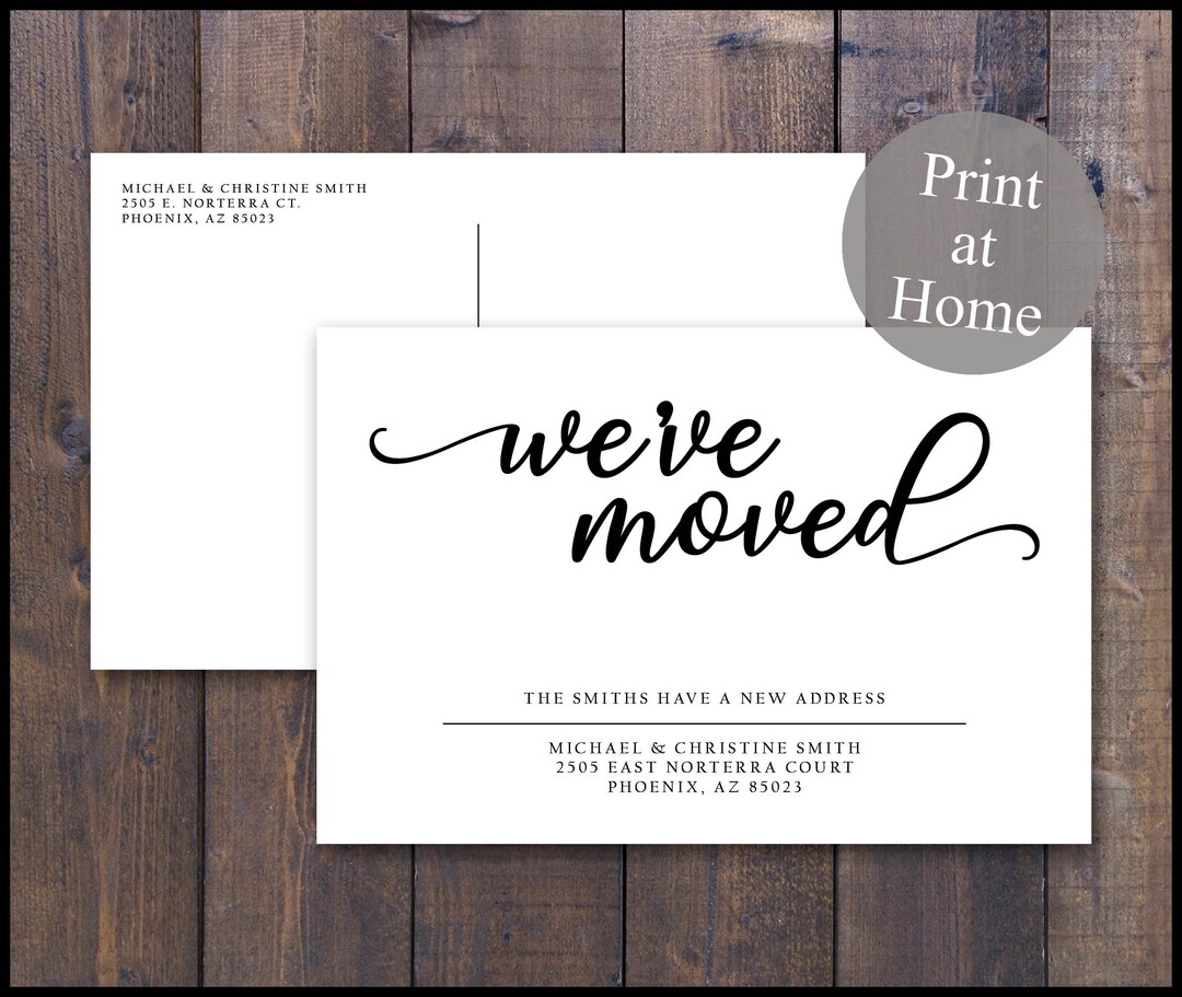 We Moved Postcard Photo Address Update Announcement Pic Shipping New ...