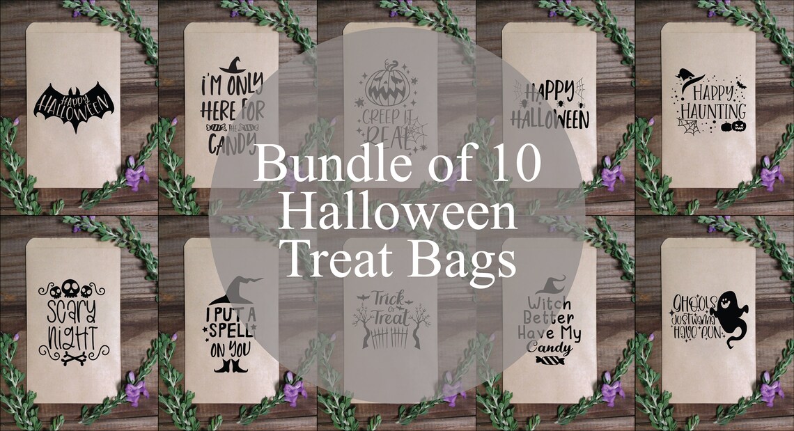 BUNDLE of Halloween Trick or Treat Party Favor Treat Bags - Etsy