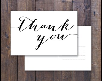 Traditional Thank You Card - Etsy