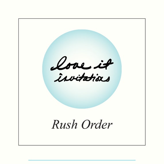 RUSH ORDER add-on | Etsy