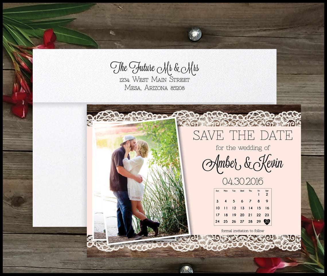 DIGITAL DOWNLOAD Country Rustic Wedding Save-the-date - Etsy