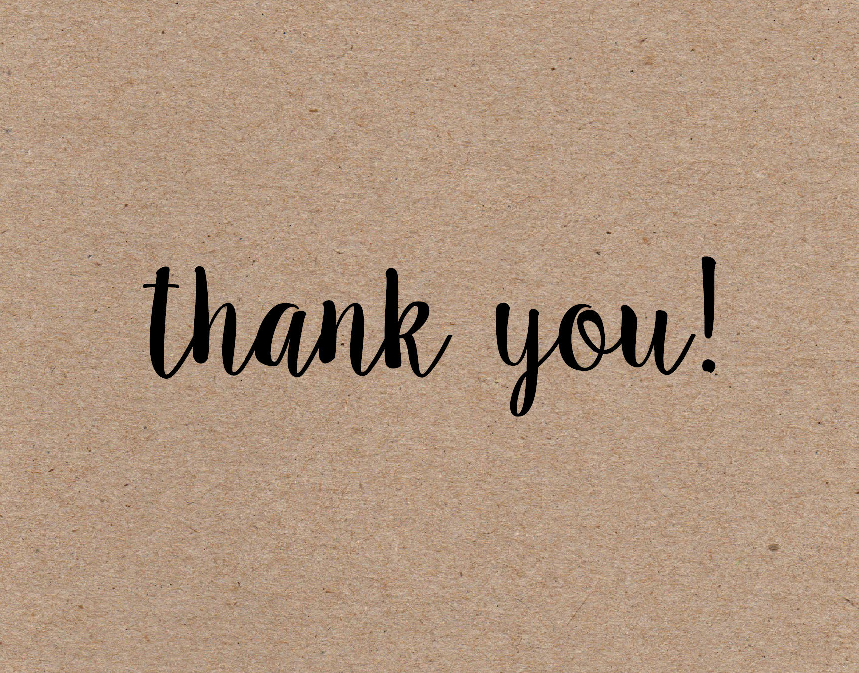 PRINTED Country Rustic Wedding Thank You Card/ Kraft Thank You - Etsy