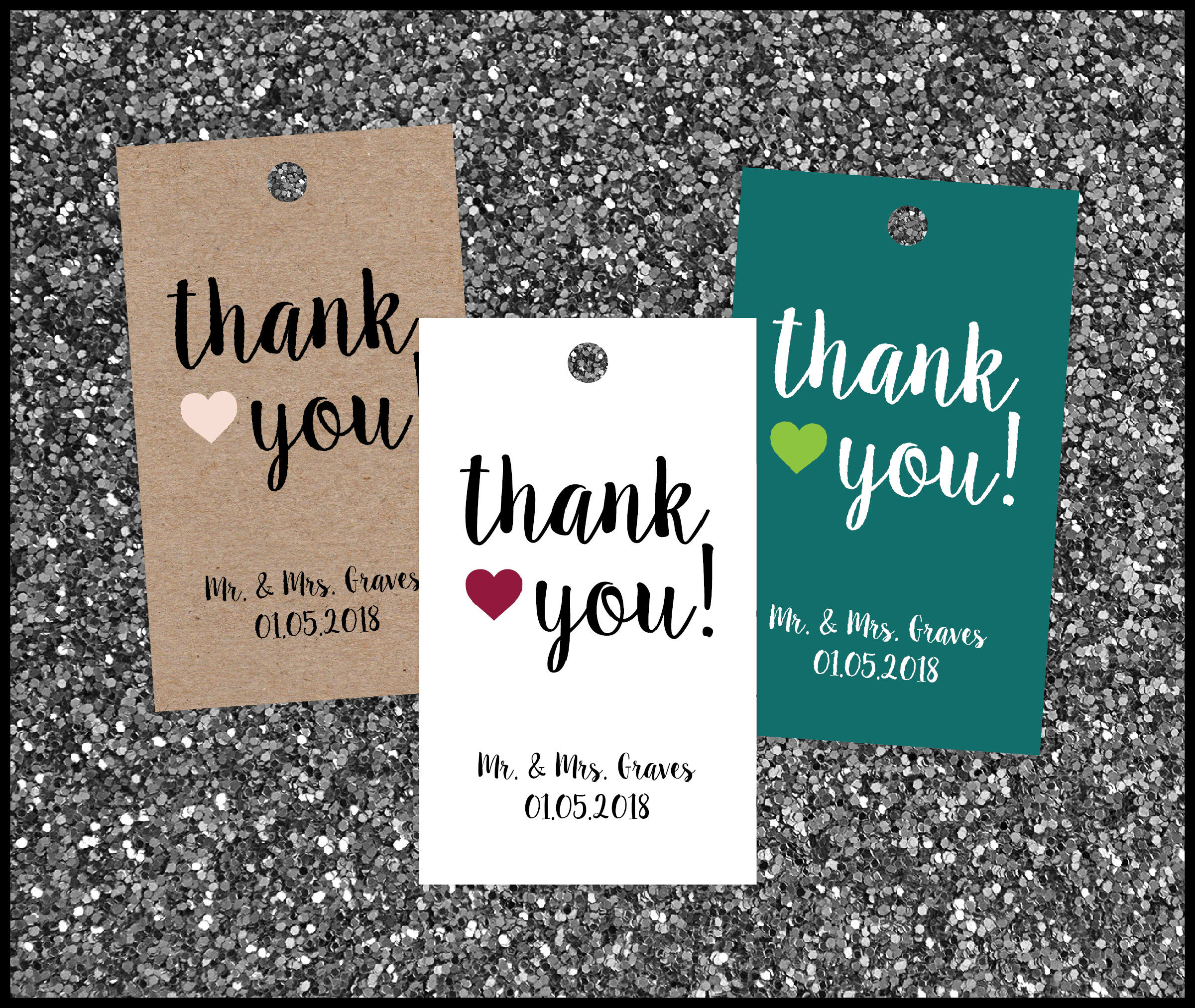Thank You Tags Pack of 10 Personalized Tags Hanging Tags | Etsy