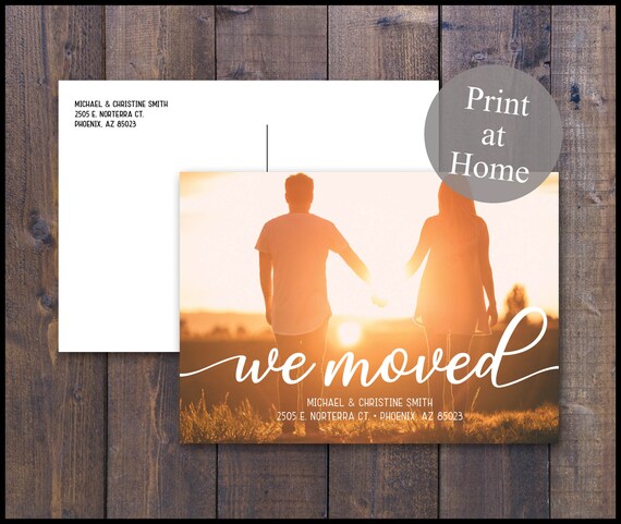We Moved Postcard Photo Address Update Announcement Pic | Etsy