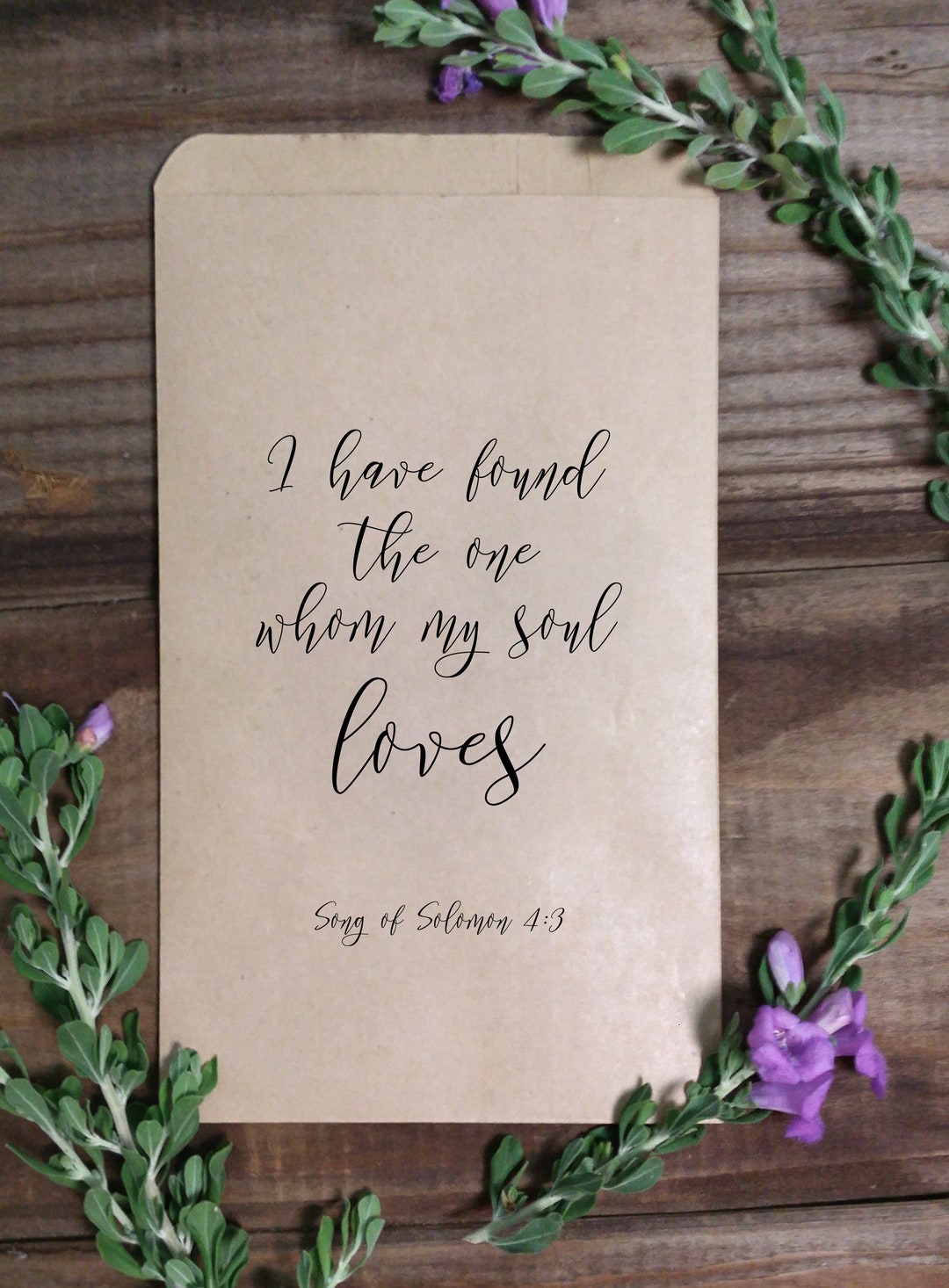 Scripture Wedding Treat Bags, Goodie Bags, Favor Bags, Whom My Soul ...