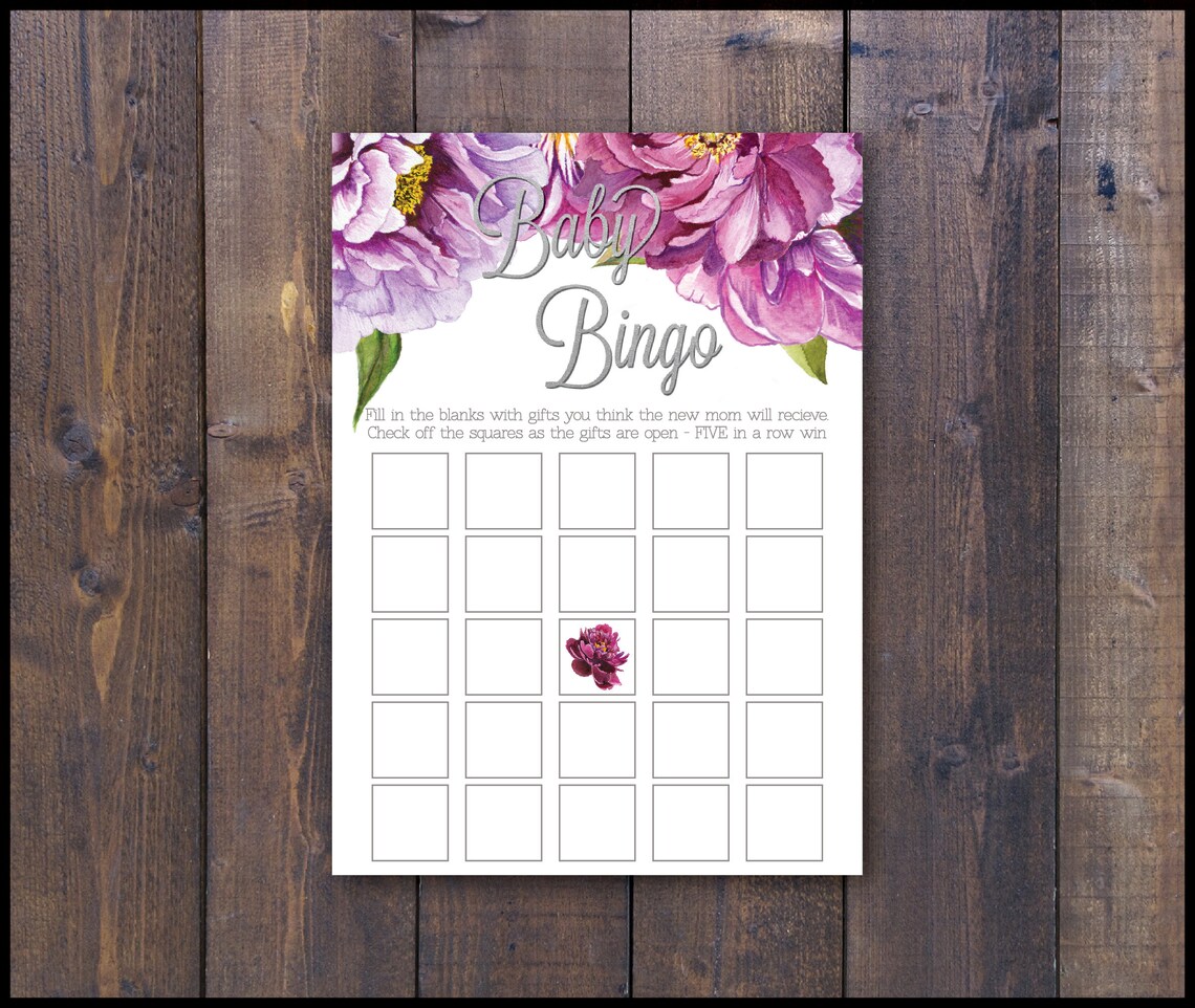 DIGITAL Baby Shower Game Baby Bingo Baby Shower Game - Etsy