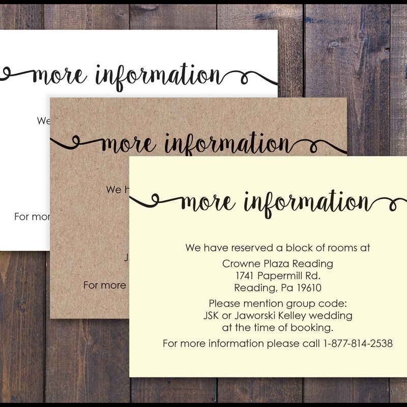 Accommodation Cards - Etsy