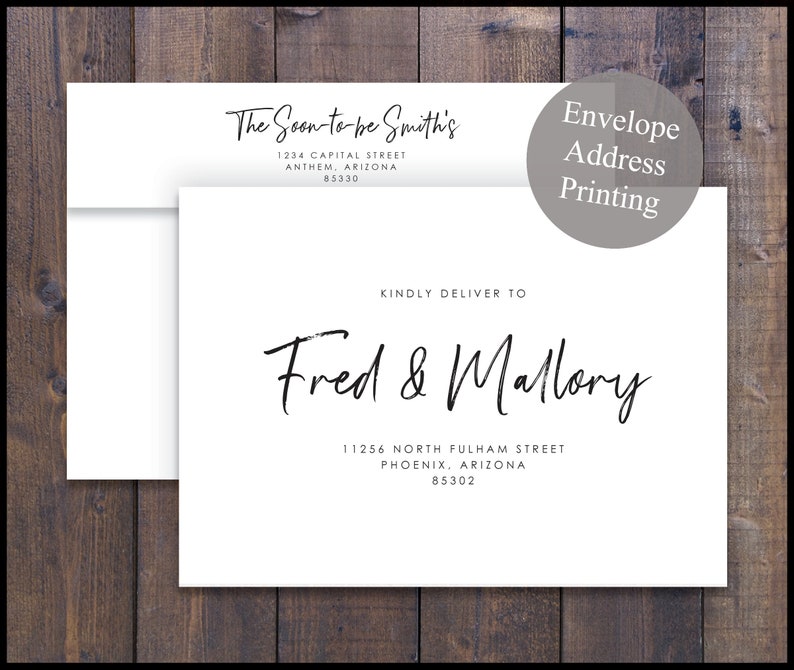 PRINTED A7 Envelopes Match or Compliment Your Wedding or - Etsy