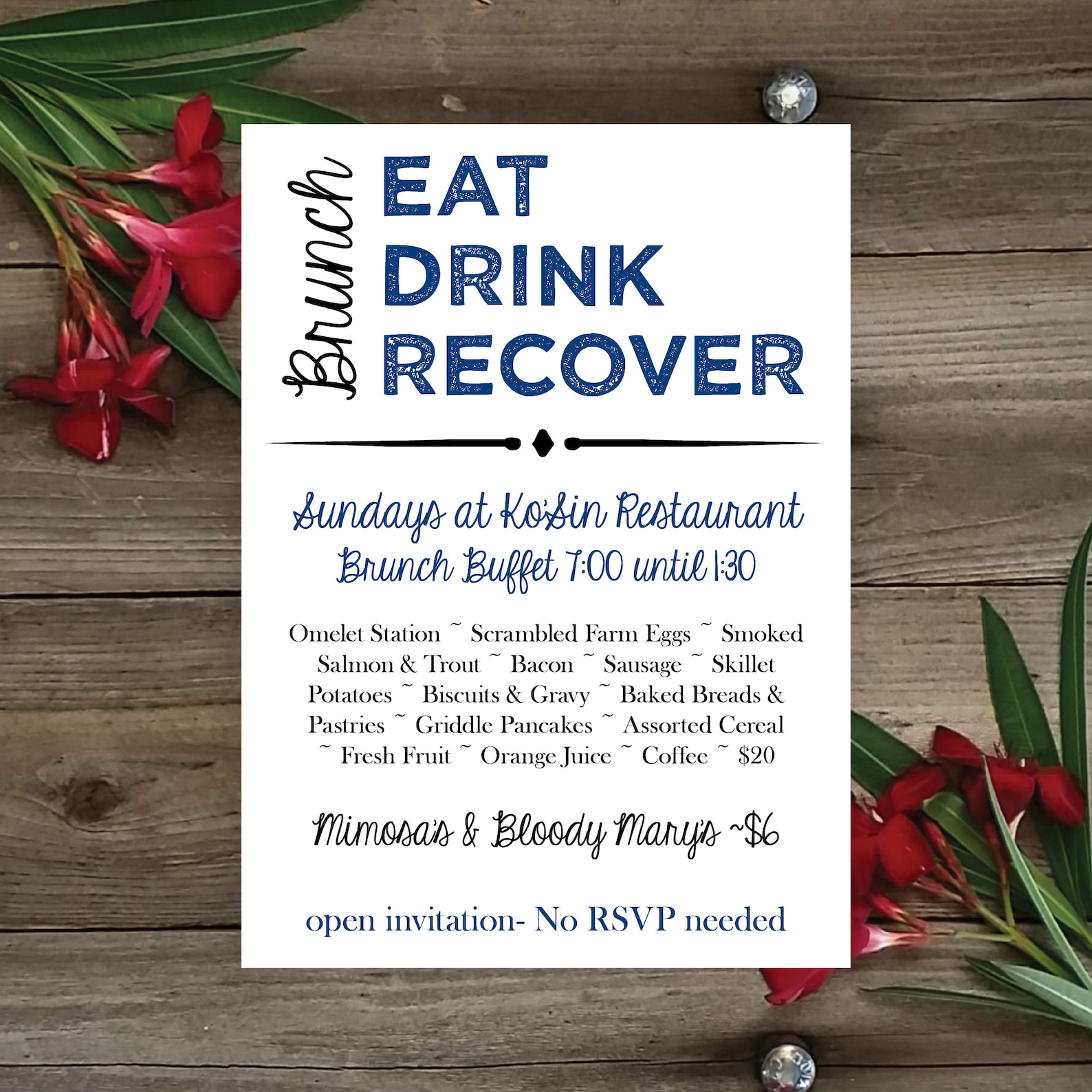 Brunch Invitation, Day After Brunch, Recovery Wedding, Wedding Brunch ...