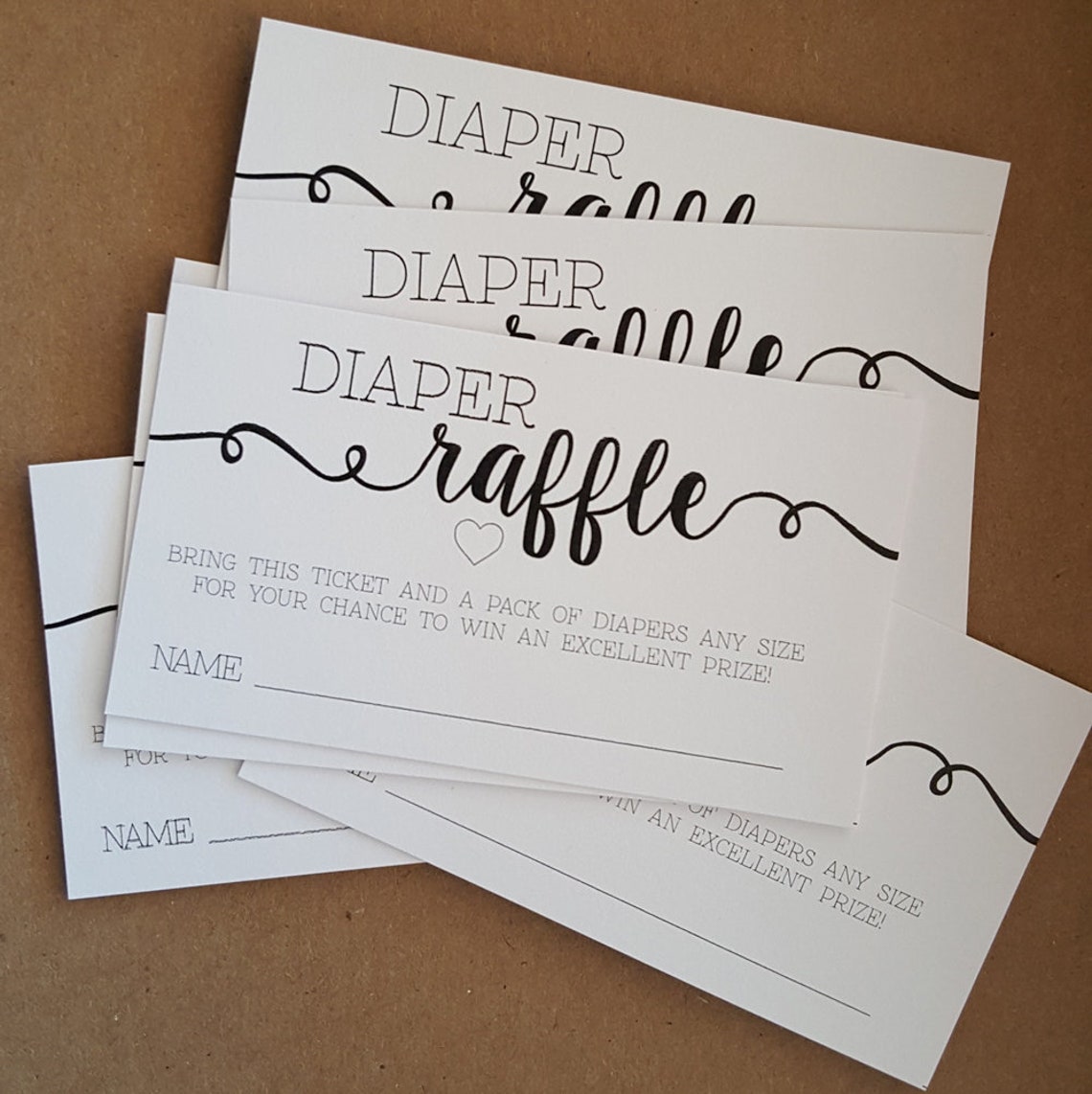 Digital File Diaper Raffle Cards Diaper Raffle Baby Shower | Etsy