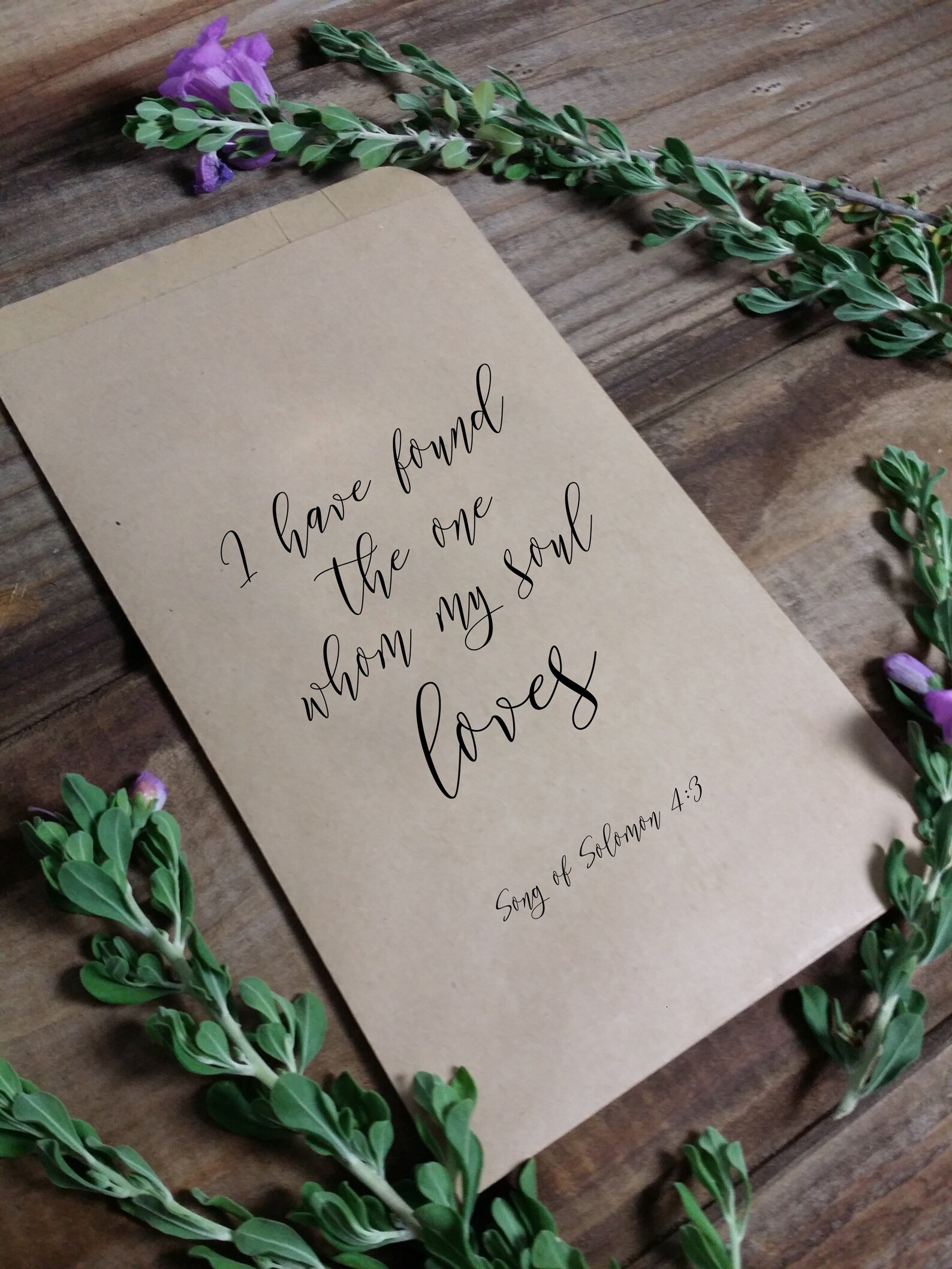 Scripture Wedding Treat Bags Goodie Bags Favor Bags whom my | Etsy