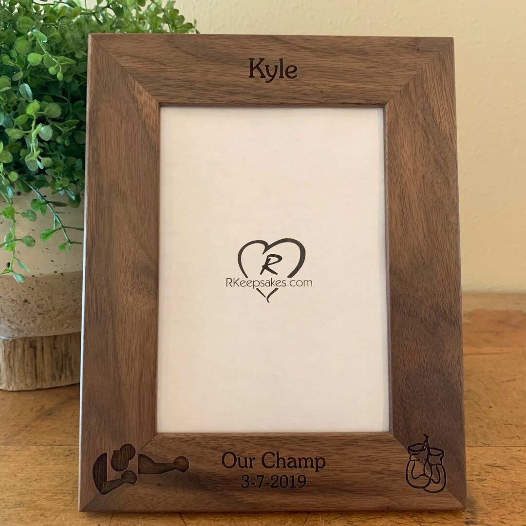 Boxing Picture Frame, Personalized, Any Text, Custom Engraving - Etsy