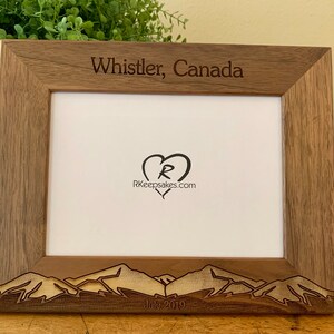 Mountains Personalized Engraved Picture Frame, Any Text - Etsy