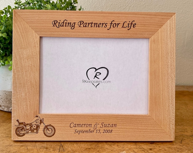 Personalized Motorcycle Picture Frame, Any Text - Etsy