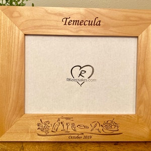 Personalized Winery Picture Frame, Custom Text - Etsy
