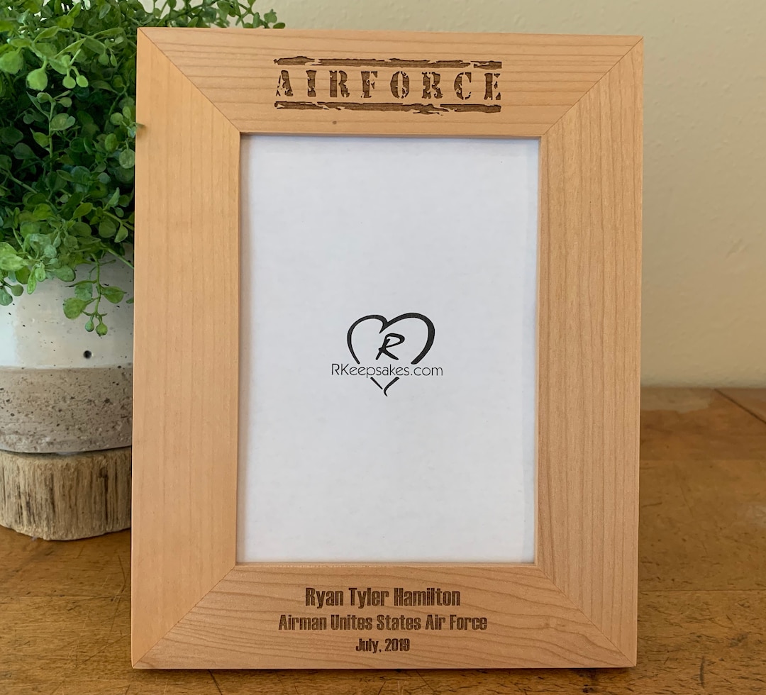 Air Force Picture Frame, Personalized Engraving, Any Text, Military ...