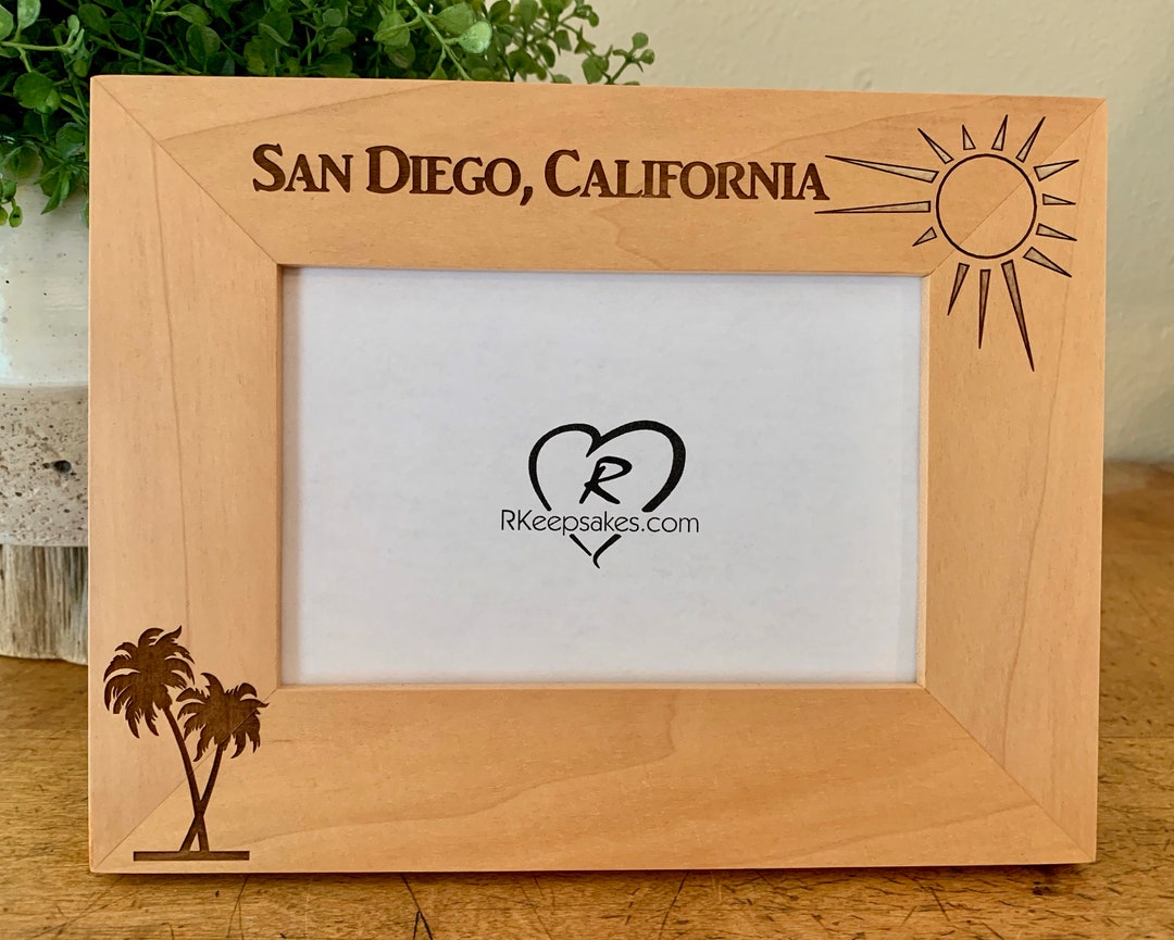 Palm Trees and Sun, Beach Personalized Picture Frame, Vacation, Any ...