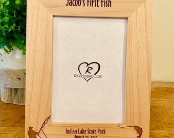 5x7 Personalized Custom Engraved Fishing Picture Frame - Etsy