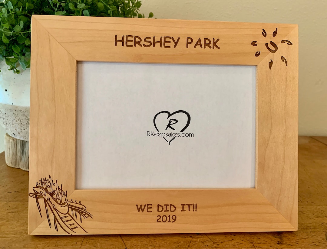 Rollercoaster Custom Engraved Picture Frame, Any Text, Amusement Park ...