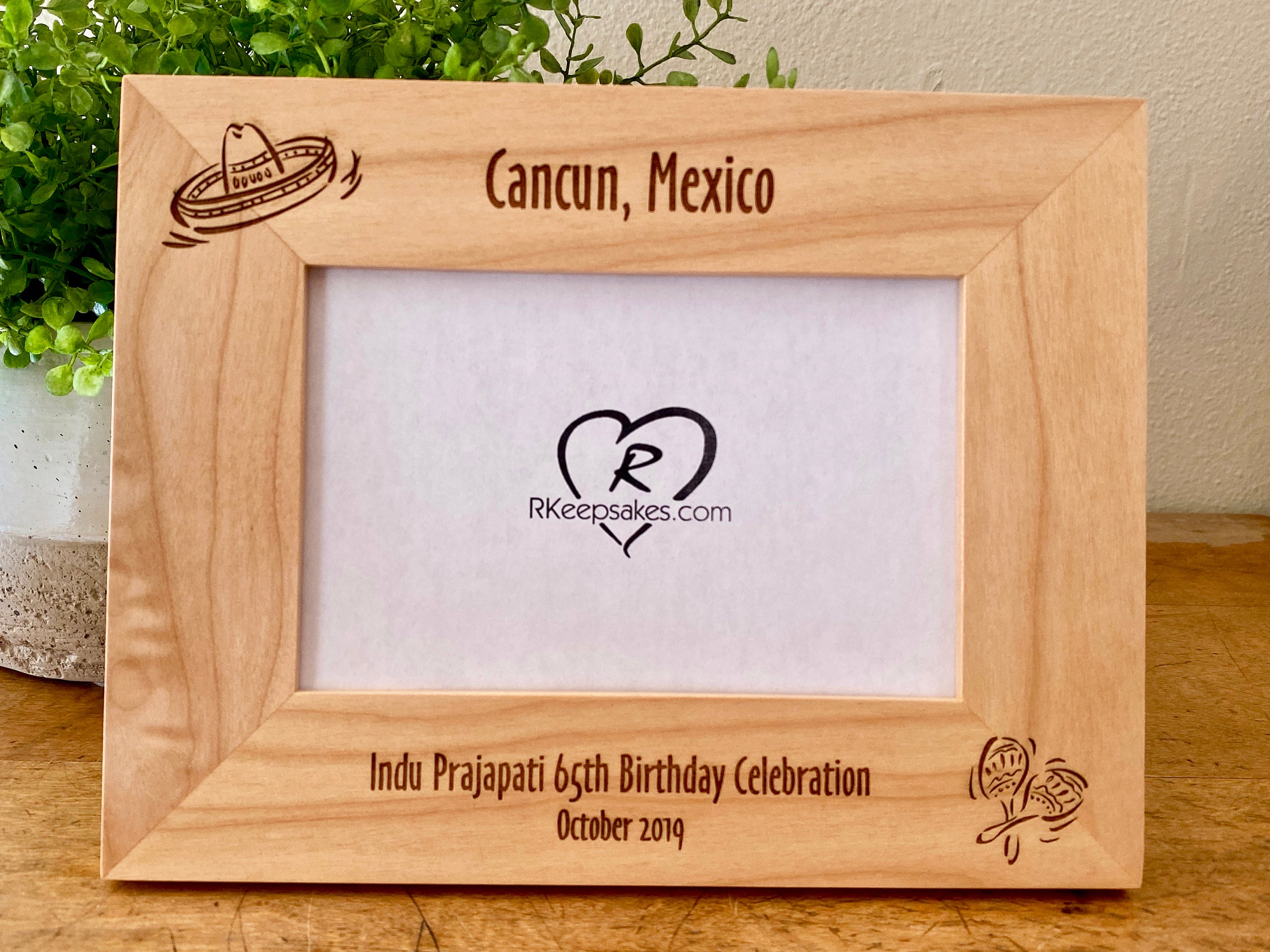 Personalized Cancun Picture Frame Any Text - Etsy