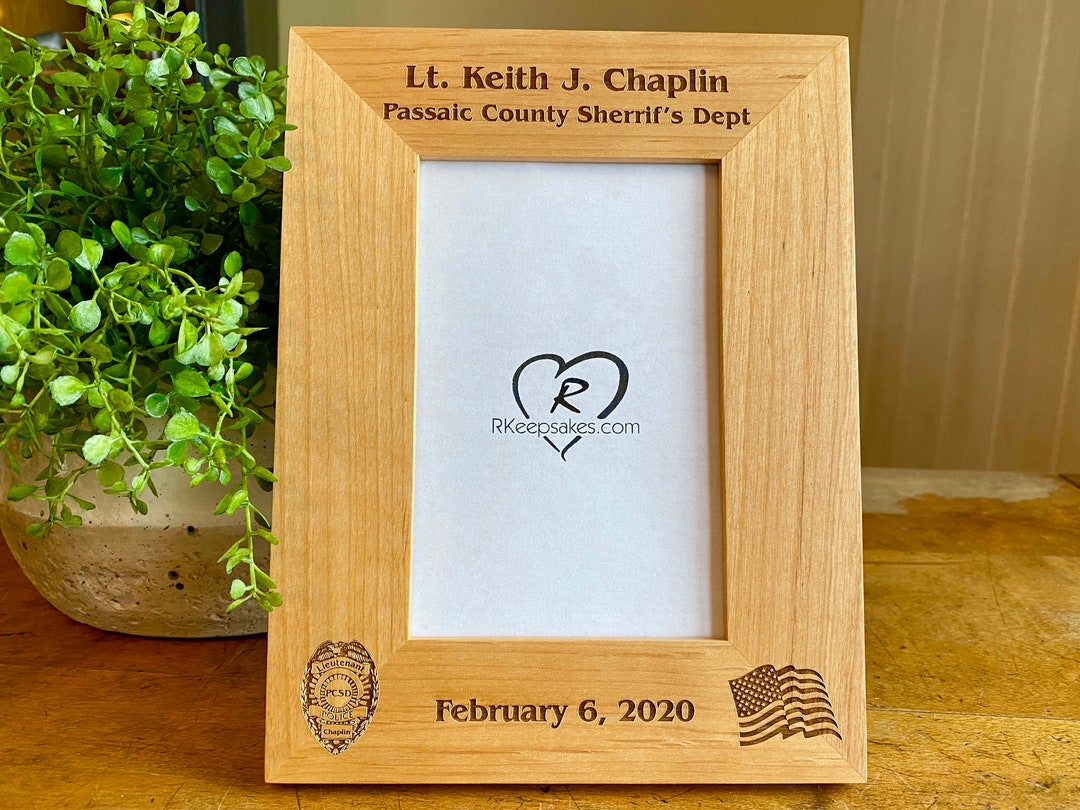 Personalized Police Officer Picture Frame, Custom Text - Etsy