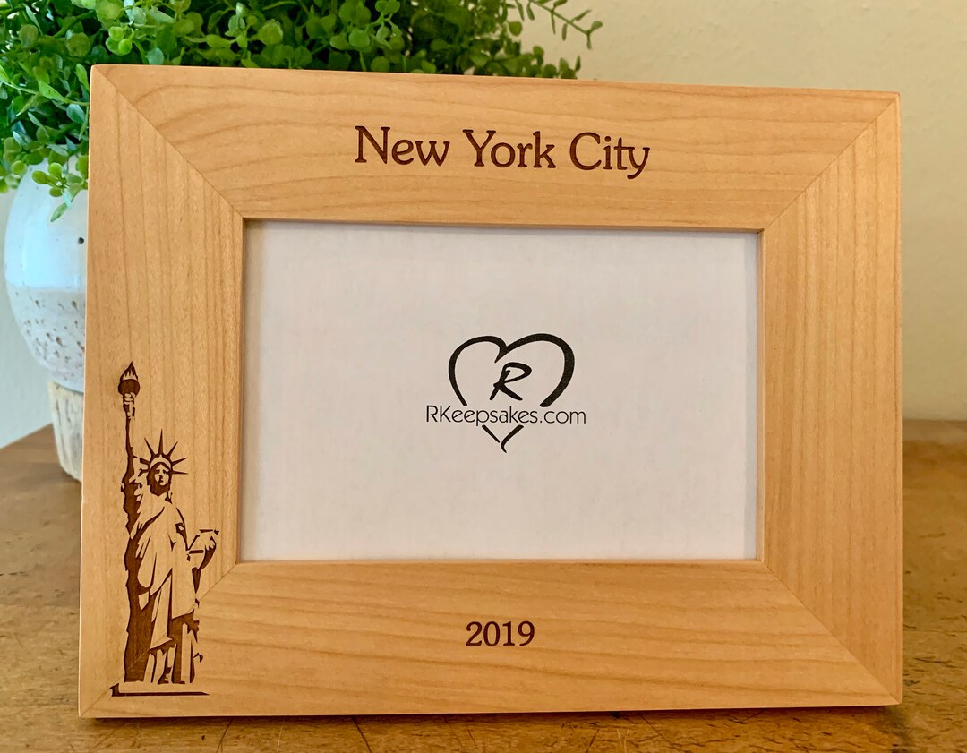 New York City Personalized Engraved Picture Frame, Statue of Liberty ...