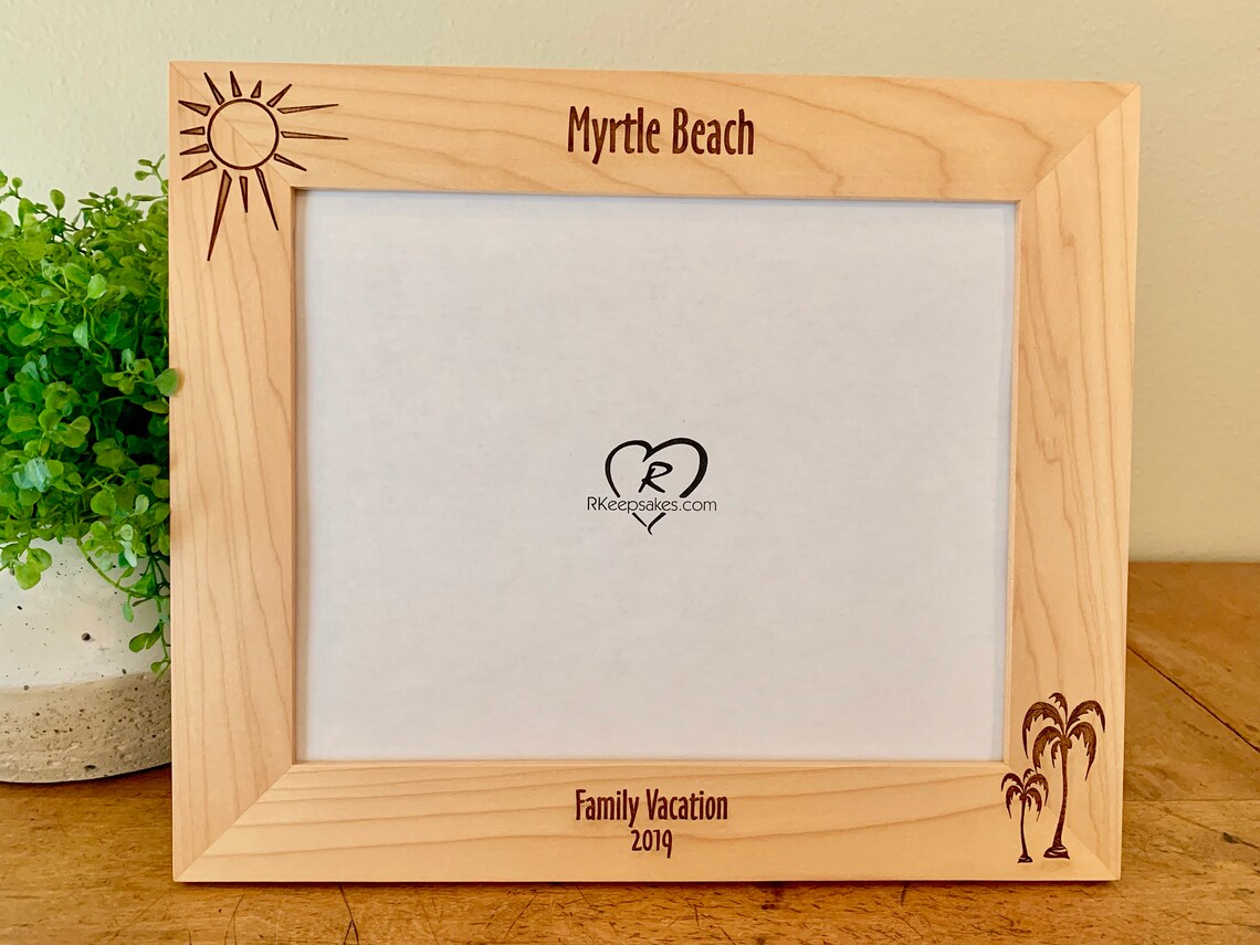 Personalized Palm Trees Picture Frame Any Text - Etsy