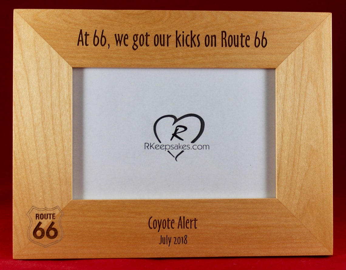 Route 66 Engraved Picture Frame/any Text/personalized/custom/get Your ...