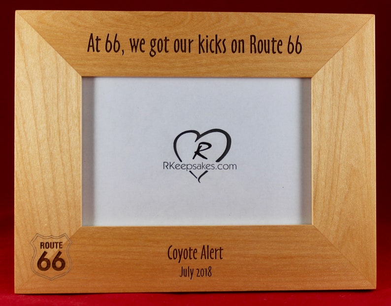 Route 66 Engraved Picture Frame/any Text/personalized/custom/get Your ...