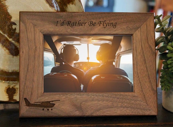 Airplane Aviator Picture Frame Custom Text - Etsy
