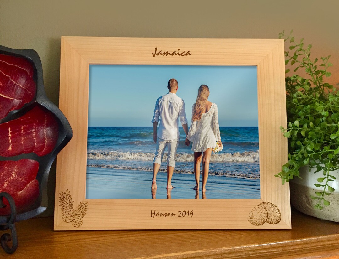 Beach Picture Frame, Coconut, Pineapple, Jamaica Photo Frame, Cancun ...