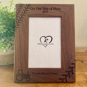 Tractor Personalized Picture Frame, Gift for Grandpa, Tractor Ride, Any ...