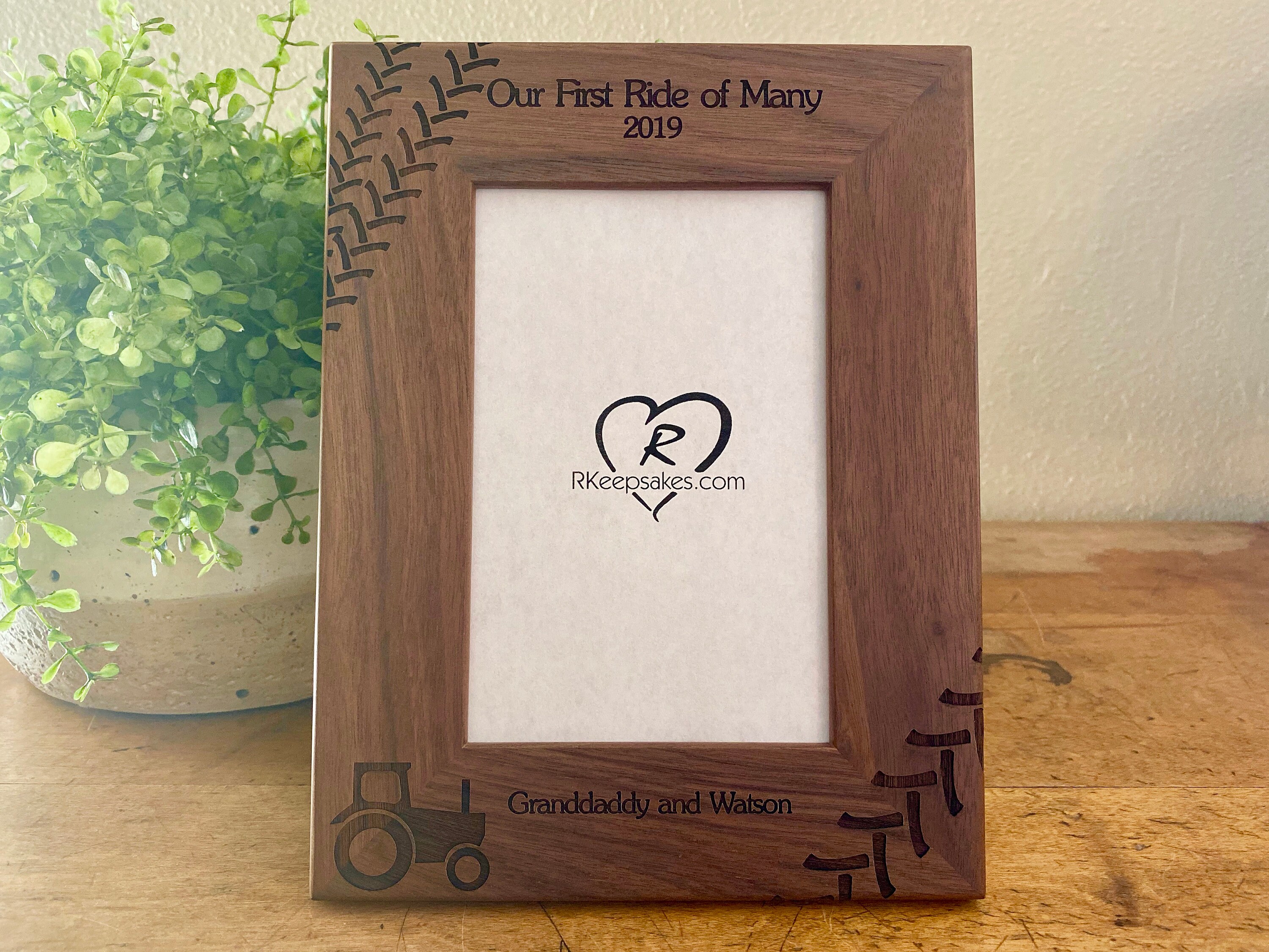 Tractor Personalized Picture Frame Gift for Grandpa Tractor - Etsy