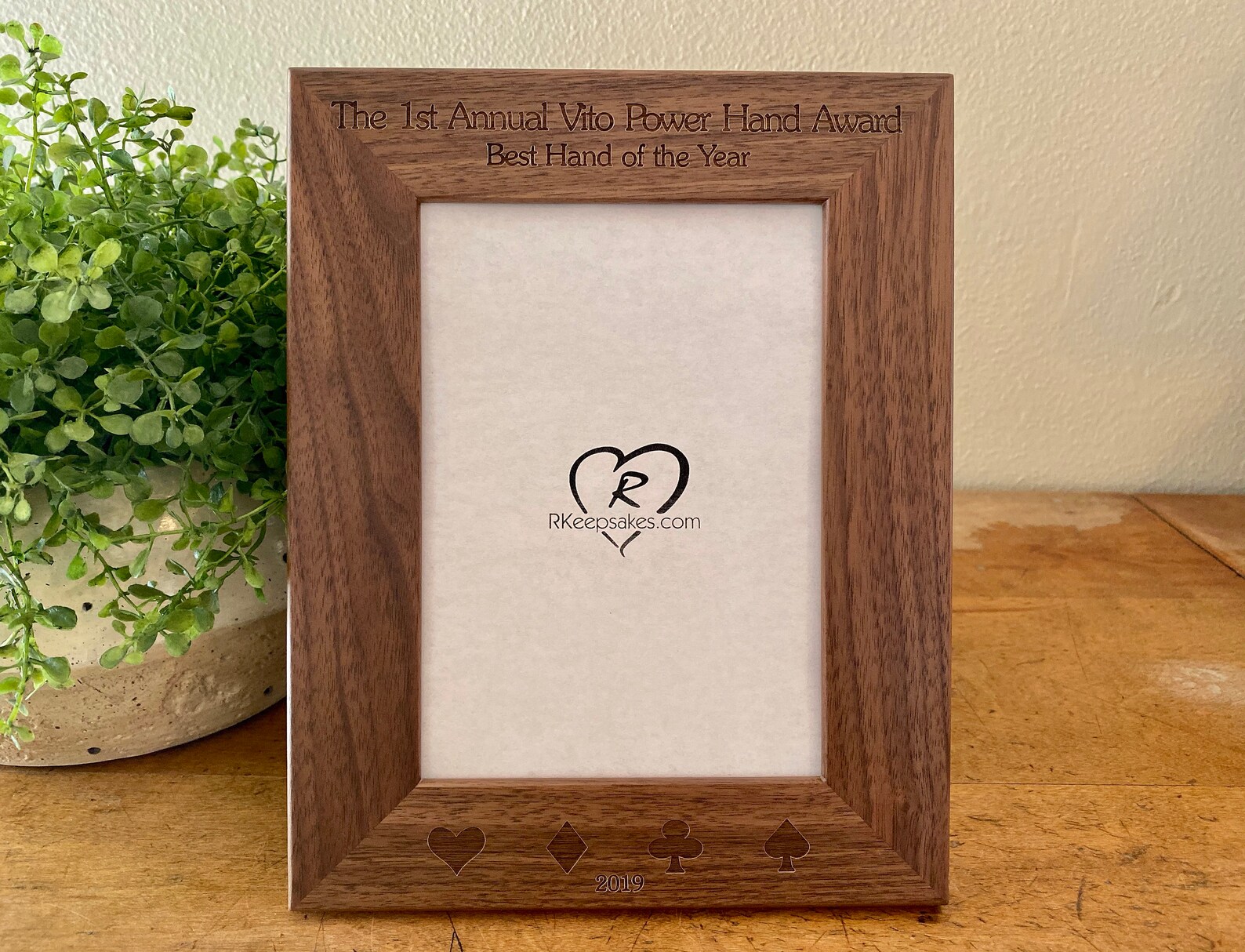 Personalized Poker Frame Any Text Card Club - Etsy