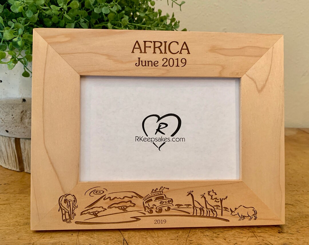 Africa Safari Picture Frame, Any Text - Etsy