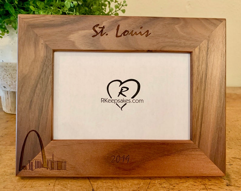 St. Louis Arch, Custom Picture Frame, Any Text, Vacation Memories ...