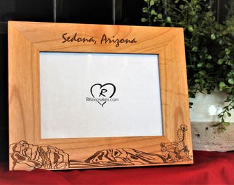 Engraved wood frame | Etsy