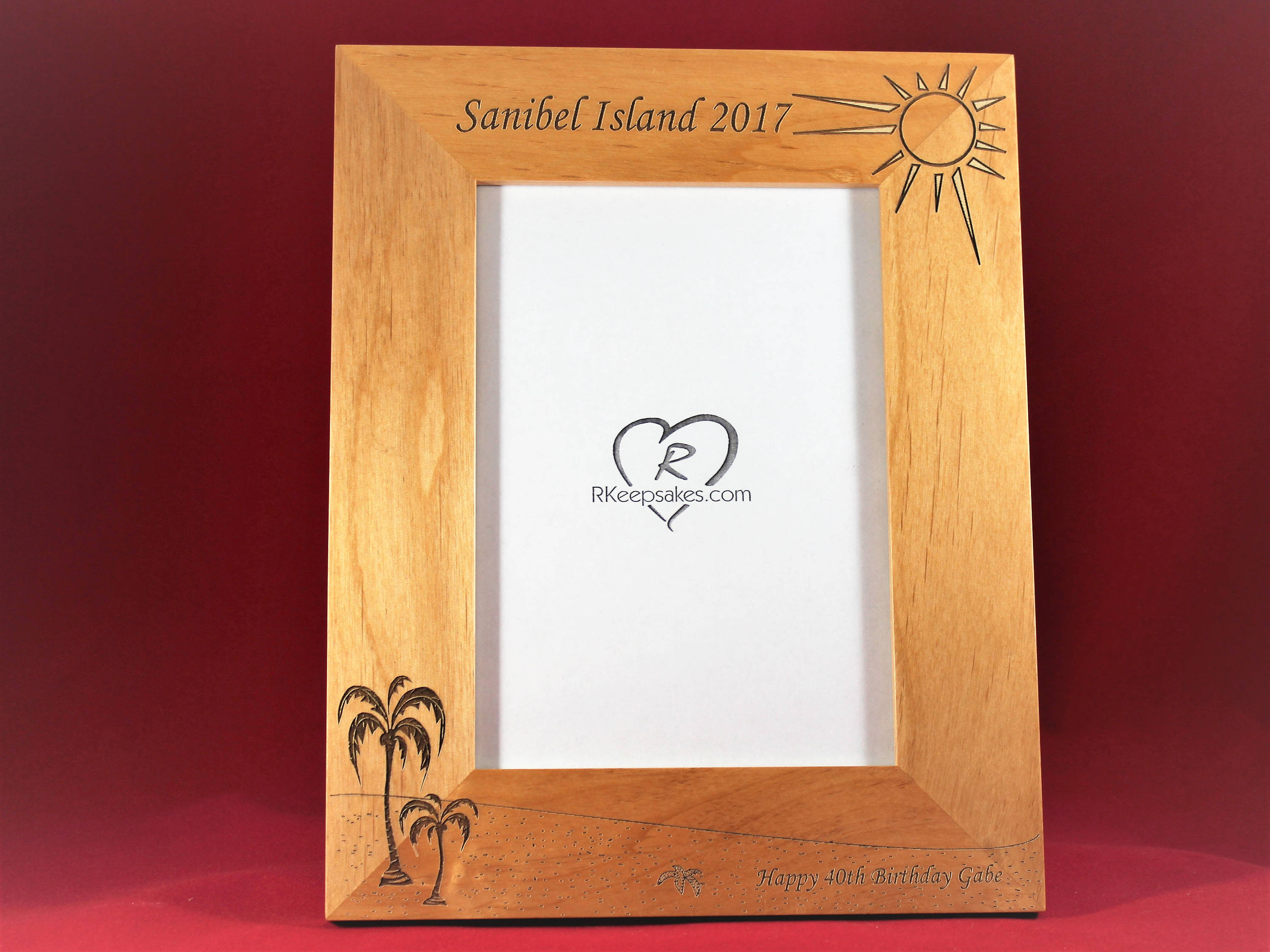 Personalized Beach Picture Frame Any Text Photo Frame | Etsy