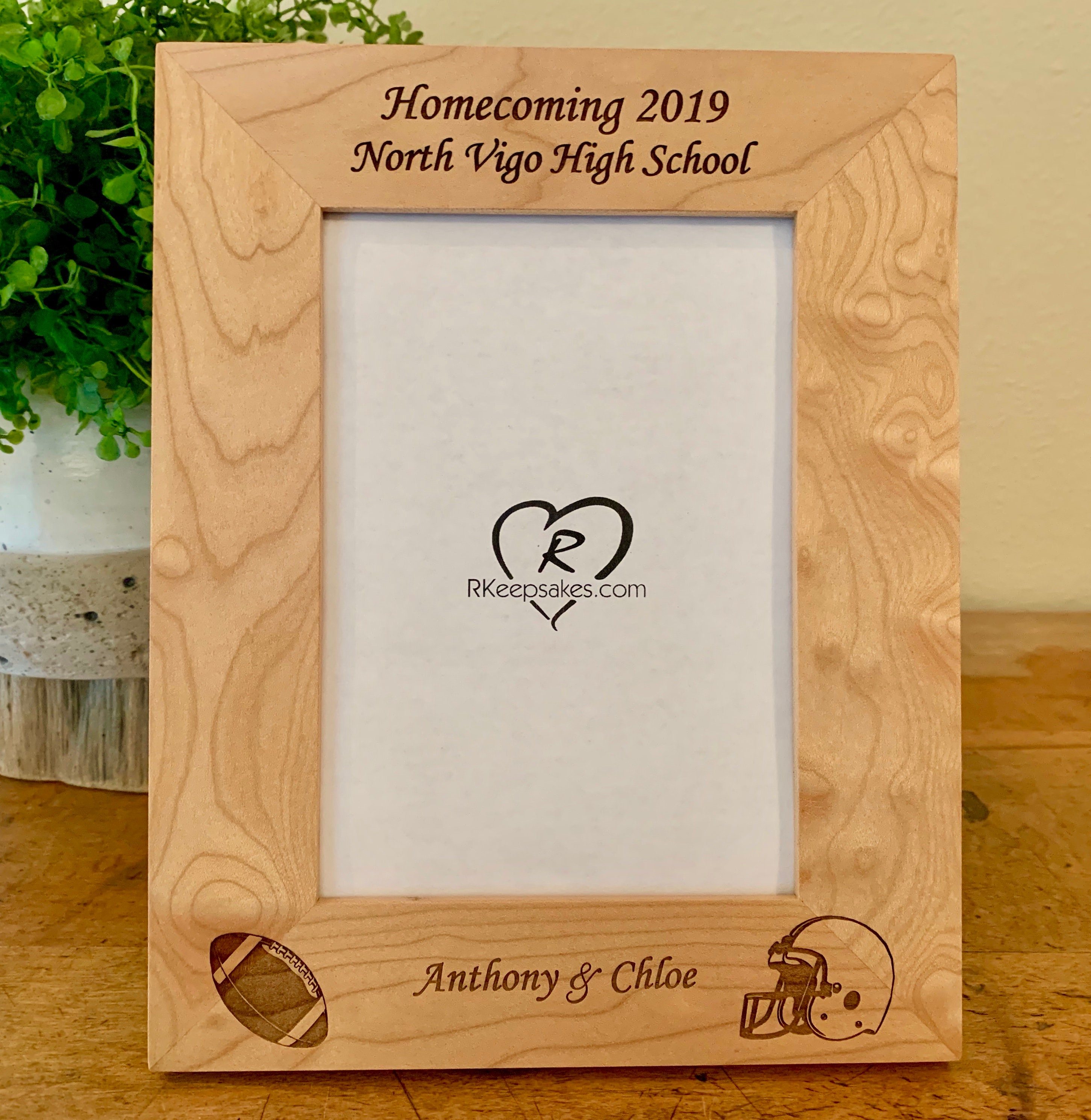 Football Personalized Picture Frame Any Text - Etsy