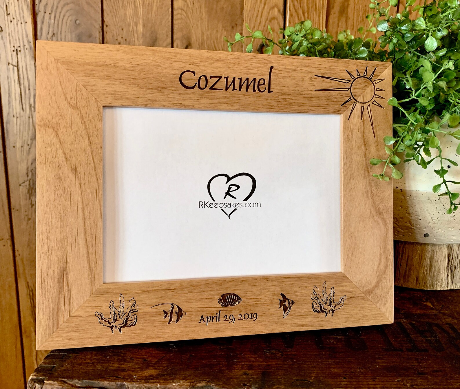 Coral Picture Frame Customized Personalized Snorkeling - Etsy