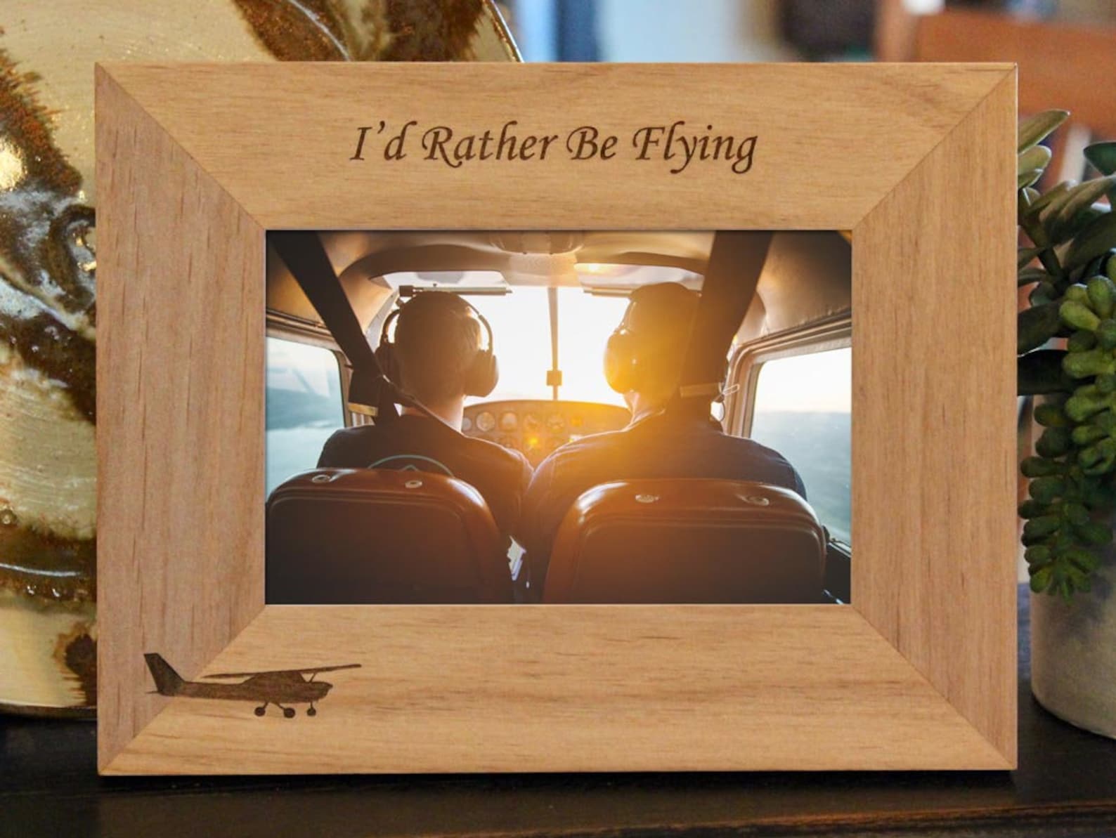 Airplane Aviator Picture Frame Custom Text - Etsy