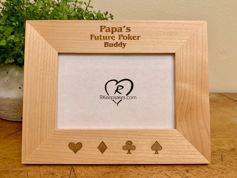 Personalized Poker Frame Any Text Card Club - Etsy
