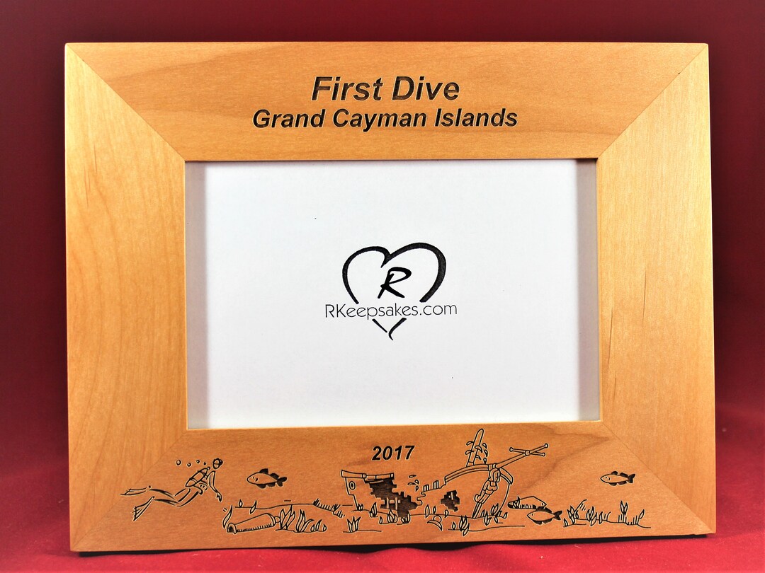 Scuba Diving Any Text/engraved/personalized/custom Picture Frame/gift ...