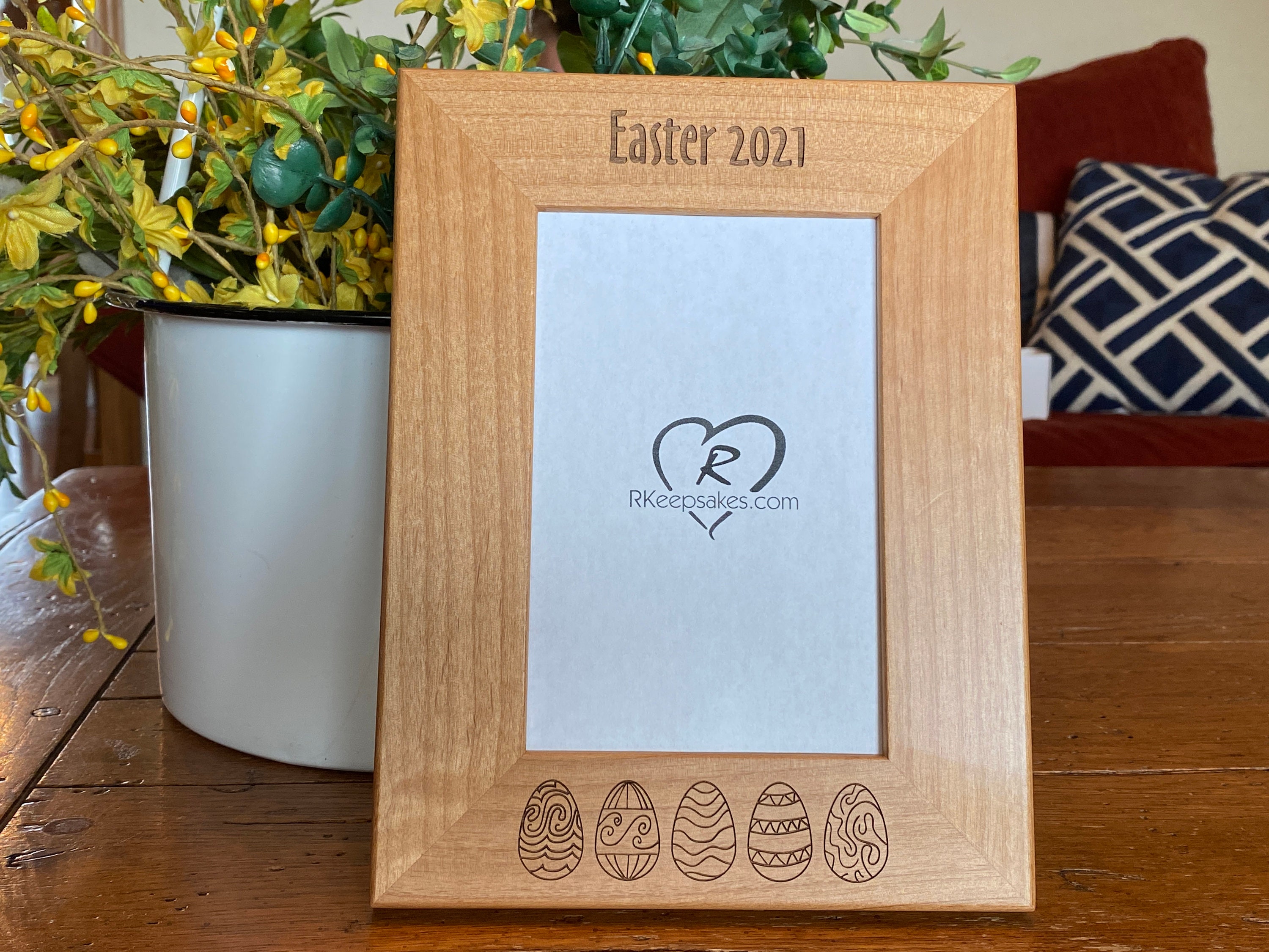 Personalized Easter Picture Frame Any Text - Etsy