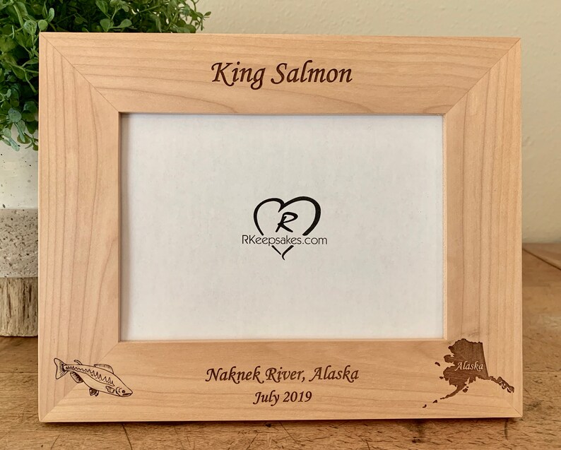 Personalized Alaska Salmon Picture Frame Any Text - Etsy