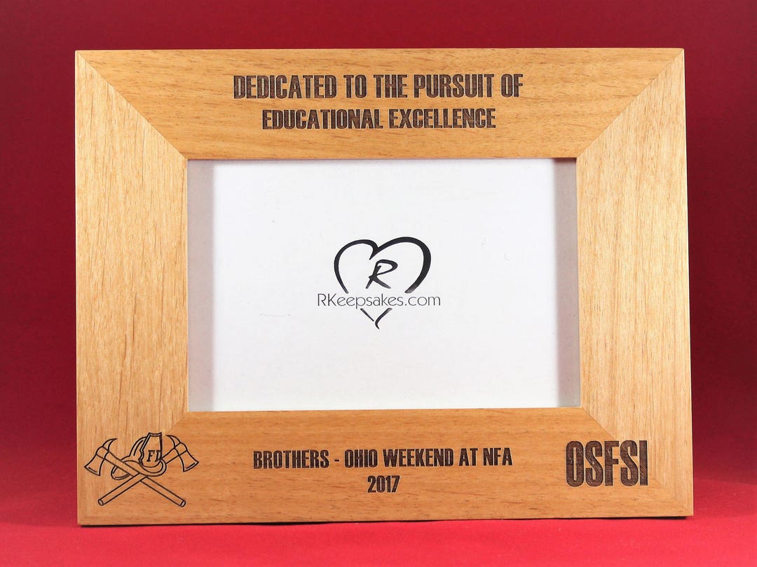 Firefighter Personalized Engraved Picture Frame/any Text/gift for ...