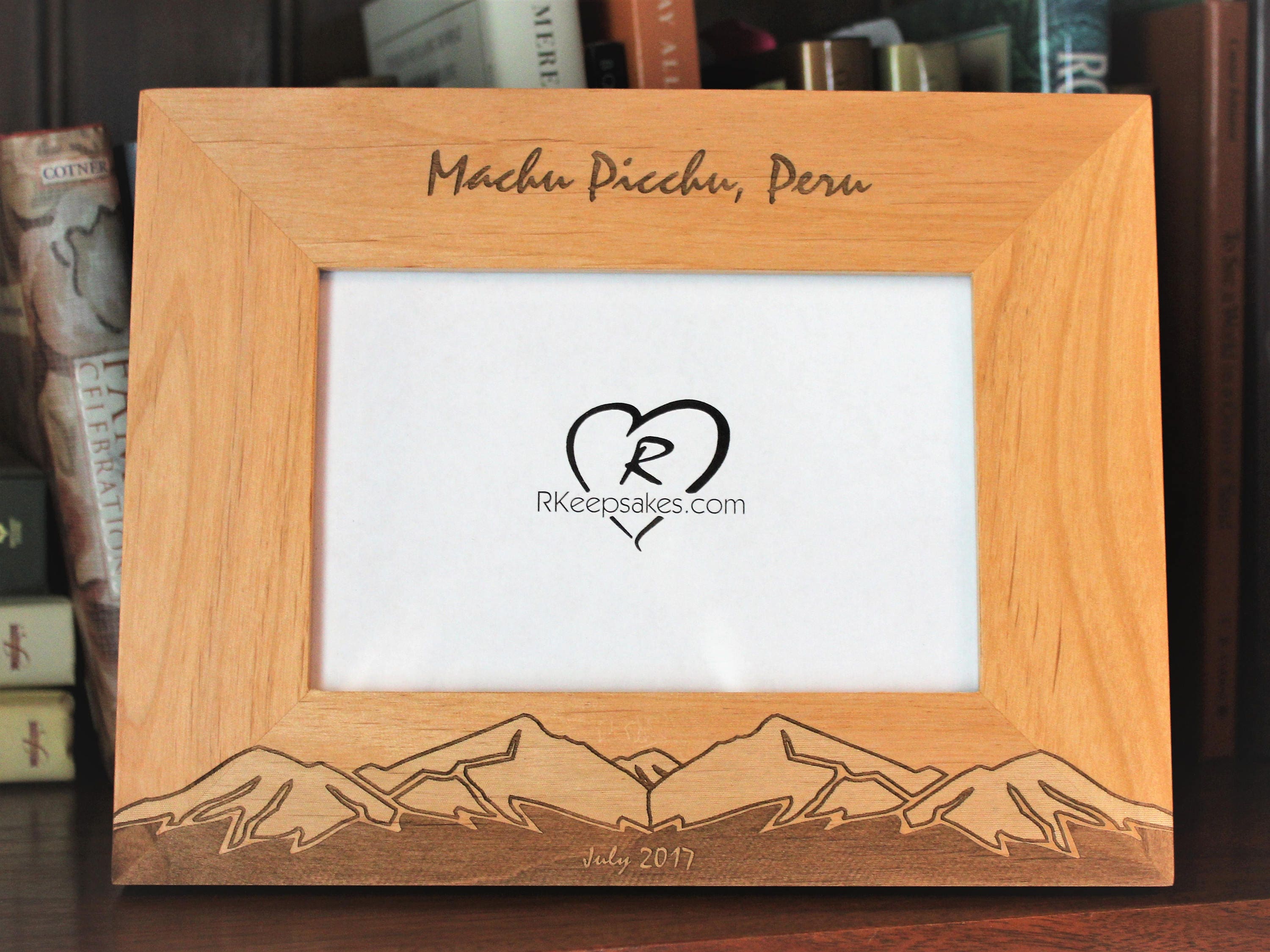 Mountains Personalized Engraved Picture Frame Any Text - Etsy