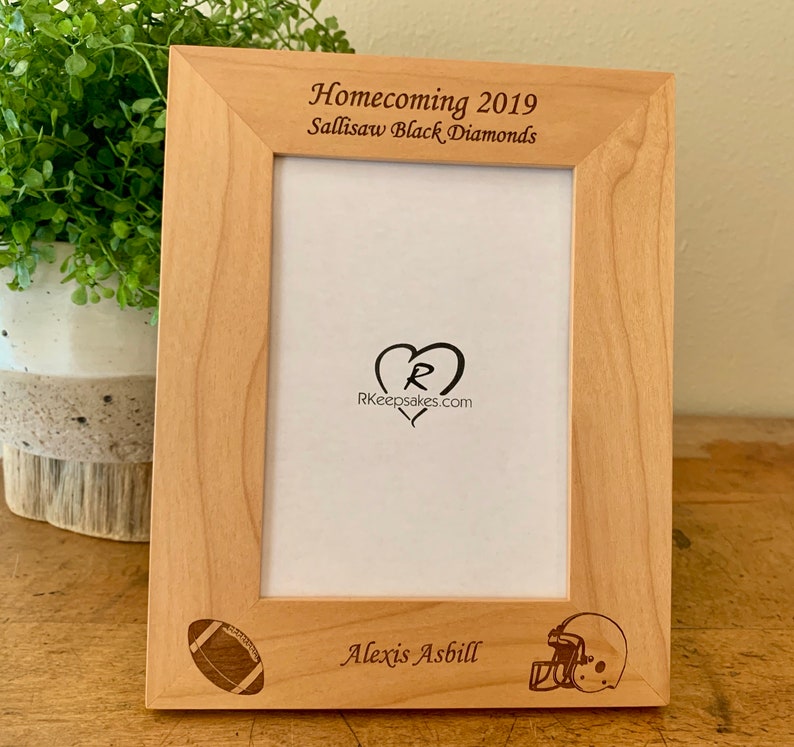 Football Personalized Picture Frame Any Text - Etsy
